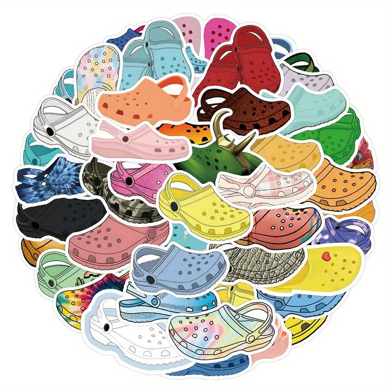 Croc Shoe Sticker Pack Croc Gift Decal Colored Crocs Assorted Stickers ...
