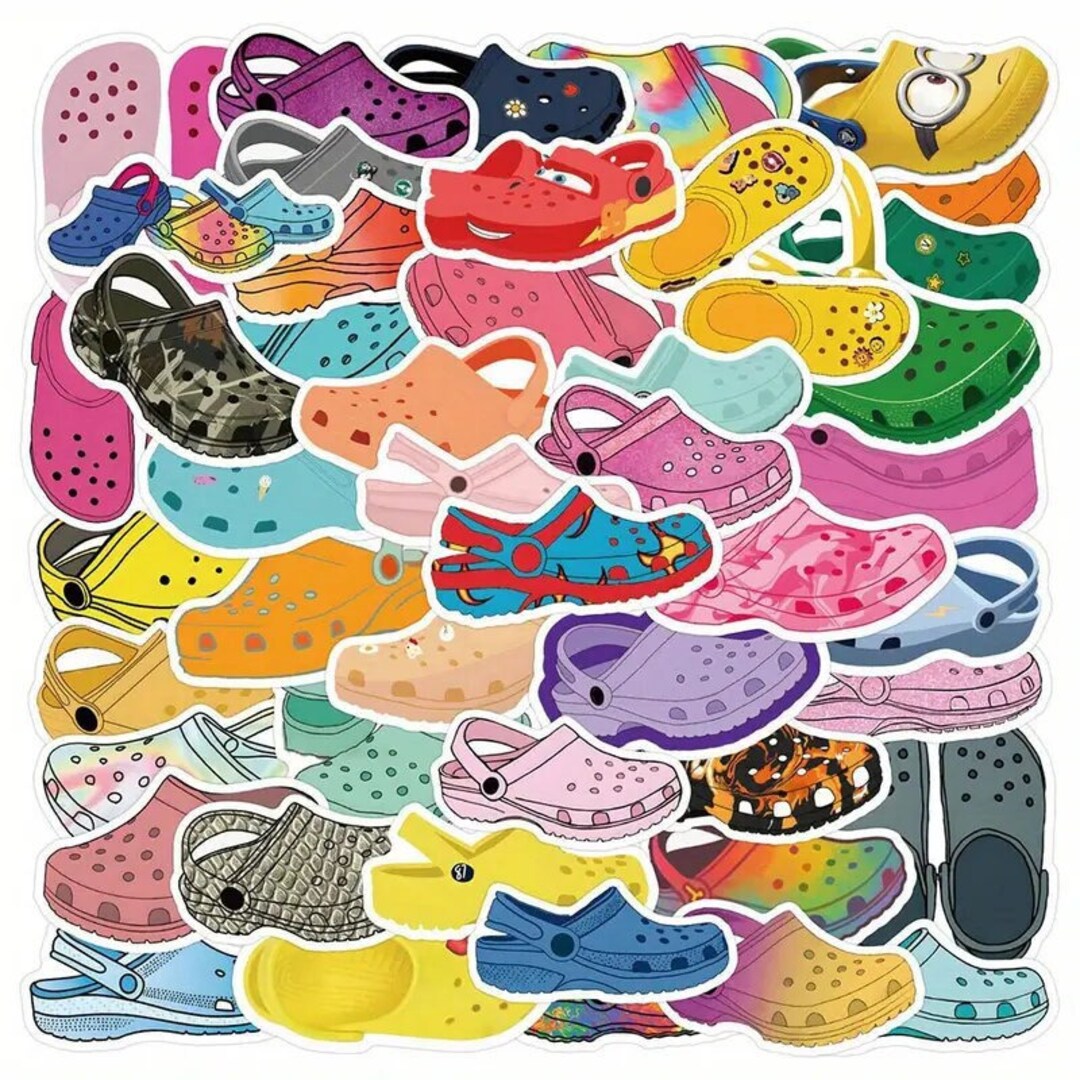 Croc Shoe Sticker Pack Croc Gift Decal Colored Crocs Assorted Stickers ...