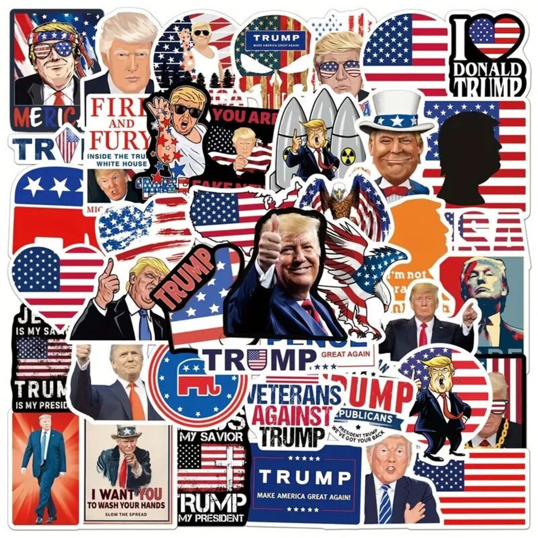 Donald Trump Sticker Pack Trump is My President Laptop Decals Anti ...