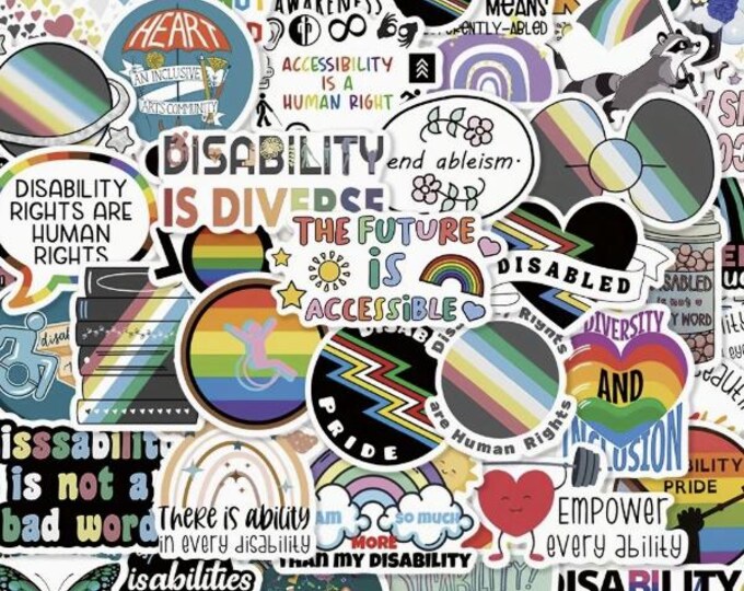 Disability Awareness Sticker Pack Human Rights Sticker Set Disabled ...
