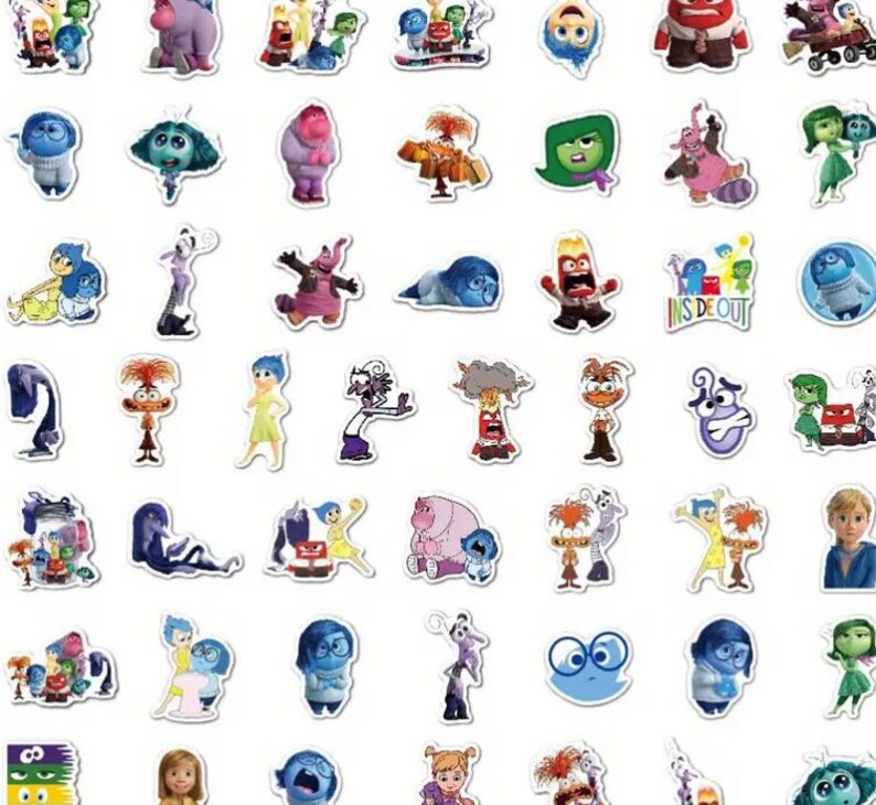 Inside Out Movie Stickers Disney Cartoon Waterproof Decals Laptop ...