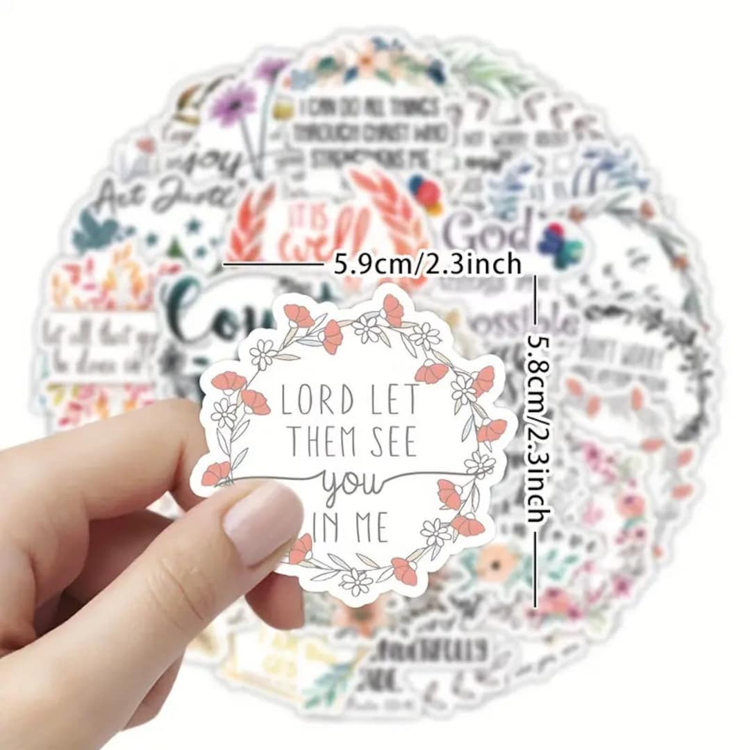 Christian Bible Sticker Pack Bible Verse Decals Inspirational Bible ...