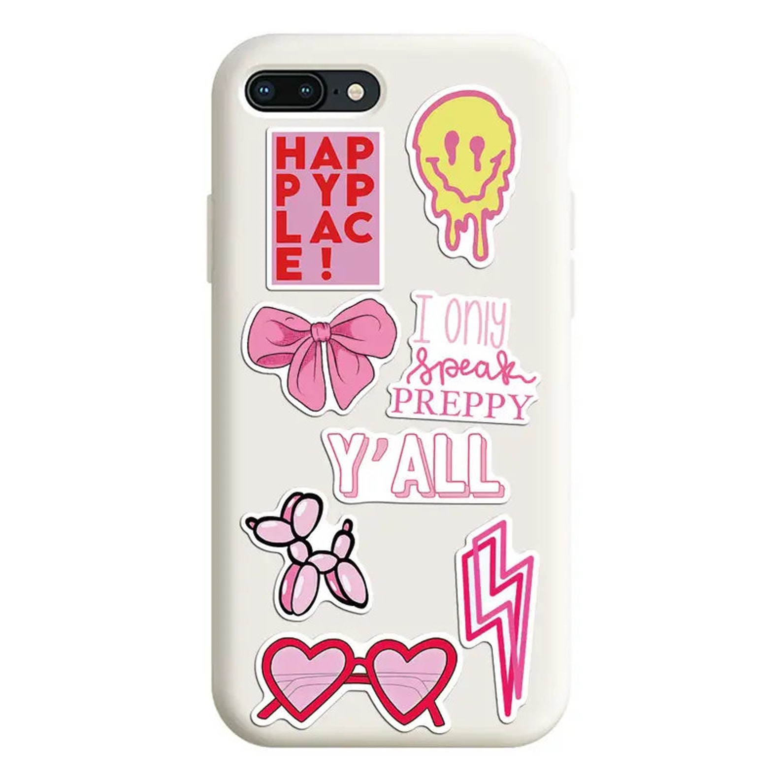 Pink Party Theme Stickers Aesthetic Waterproof Cute Vinyl Stickers Pink ...