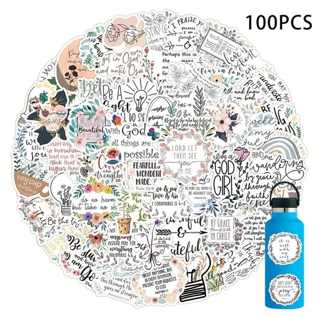 Christian Bible Sticker Pack Bible Verse Decals Inspirational Bible ...