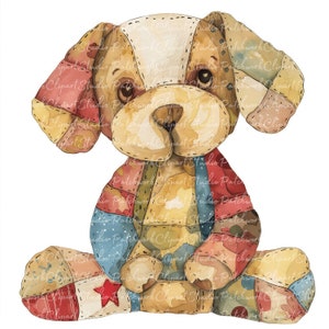 10 Dogs Clipart Bundle, PNG & JPG, Printable Patchwork Dog ...