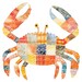 10 Crabs Clipart Bundle, PNG & JPG, Printable Patchwork Crab, Sea ...