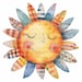 10 Sun Clipart Bundle, PNG & JPG, Printable Patchwork Suns, Smiling Sun ...