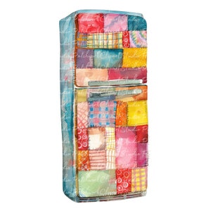 10 Refrigerator Clipart Bundle, PNG & JPG, Printable Patchwork ...