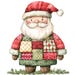 10 Santa Claus Clipart Bundle, PNG & JPG, Printable Patchwork ...