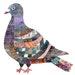 10 Pigeons Clipart Bundle, PNG & JPG, Printable Patchwork Pigeon ...