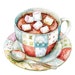 10 Hot Chocolate Clipart Bundle, PNG & JPG, Printable Patchwork ...