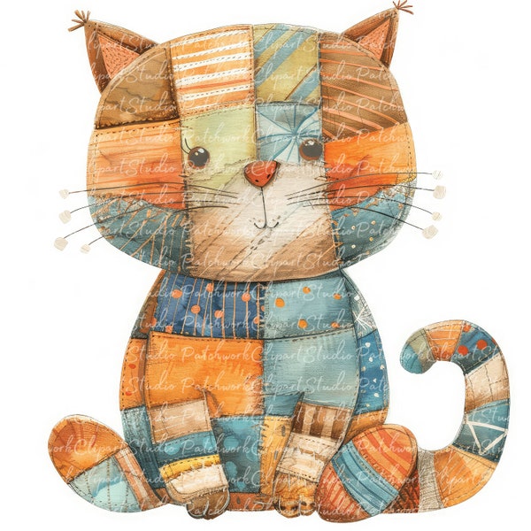 Patchwork Cats - Etsy