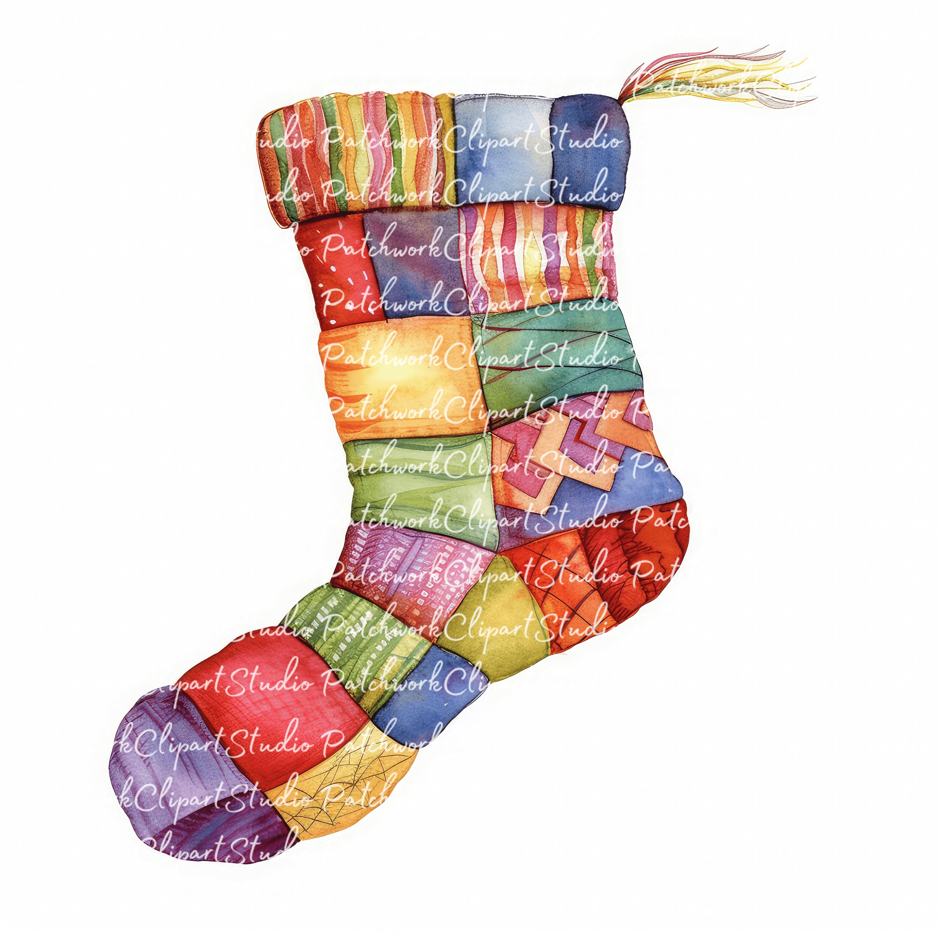 10 Socks Clipart Bundle, PNG & JPG, Printable Patchwork Sock ...