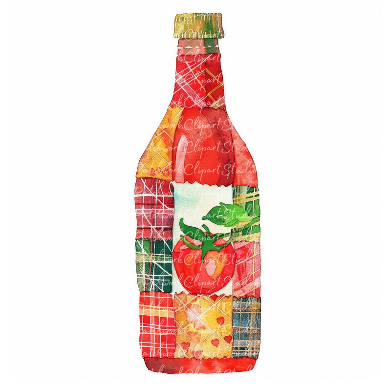 10 Tomato Ketchup Clipart Bundle, PNG & JPG, Printable Patchwork ...