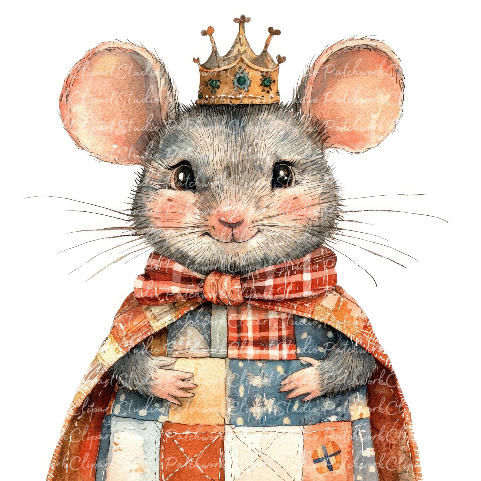 8 Mouse King Clipart Bundle, PNG & JPG, Printable Patchwork ...