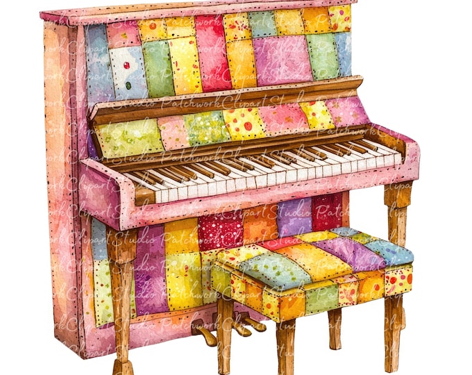 10 Musical Notes Clipart Bundle, PNG & JPG, Printable Patchwork ...