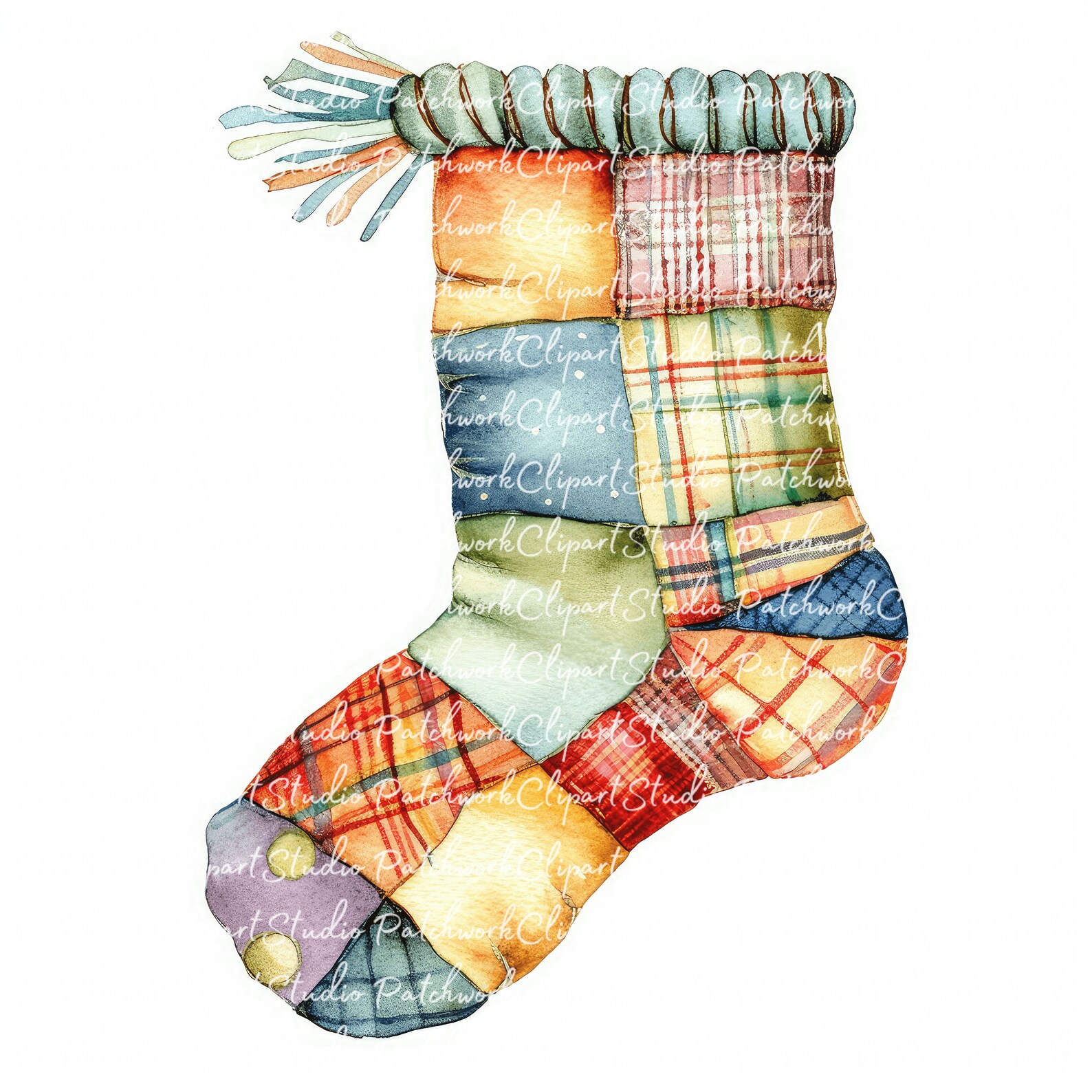 10 Socks Clipart Bundle, PNG & JPG, Printable Patchwork Sock ...