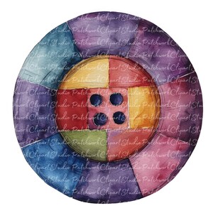 10 Buttons Clipart Bundle, PNG & JPG, Printable Patchwork Button ...