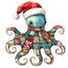 10 Christmas Octopus Clipart Bundle, PNG & JPG, Printable Patchwork ...
