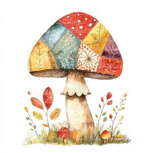 10 Autumn Mushroom Clipart Bundle, PNG & JPG, Fall Mushrooms Printable ...
