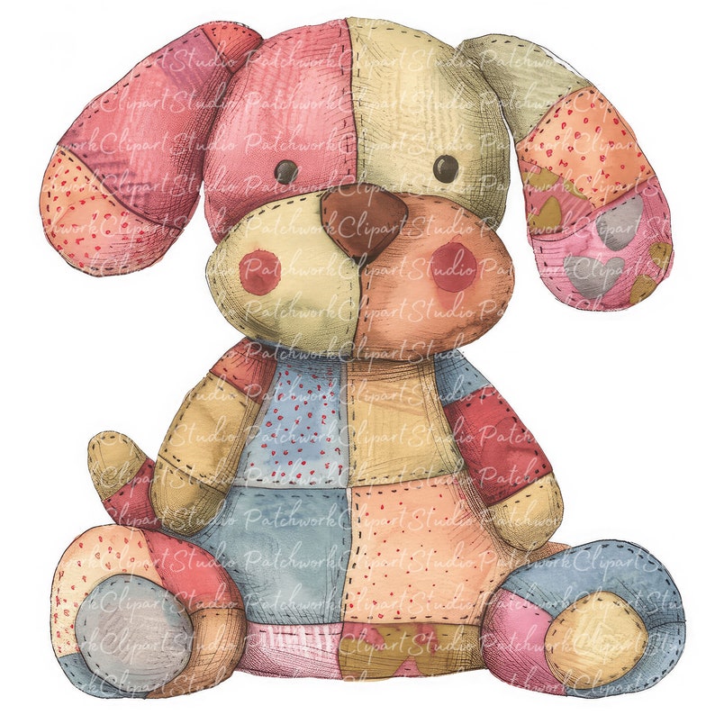 10 Dogs Clipart Bundle, PNG & JPG, Printable Patchwork Dog ...