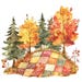 10 Autumn Forest Clipart Bundle, PNG & JPG Printable Patchwork, Forest ...
