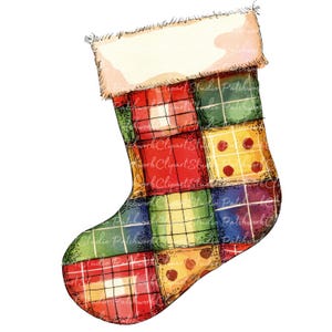 10 Patchwork Christmas Clipart Bundle, PNG & JPG, Printable Patchwork ...