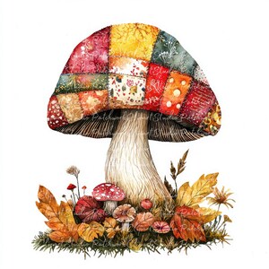 10 Autumn Mushroom Clipart Bundle, PNG & JPG, Fall Mushrooms Printable ...