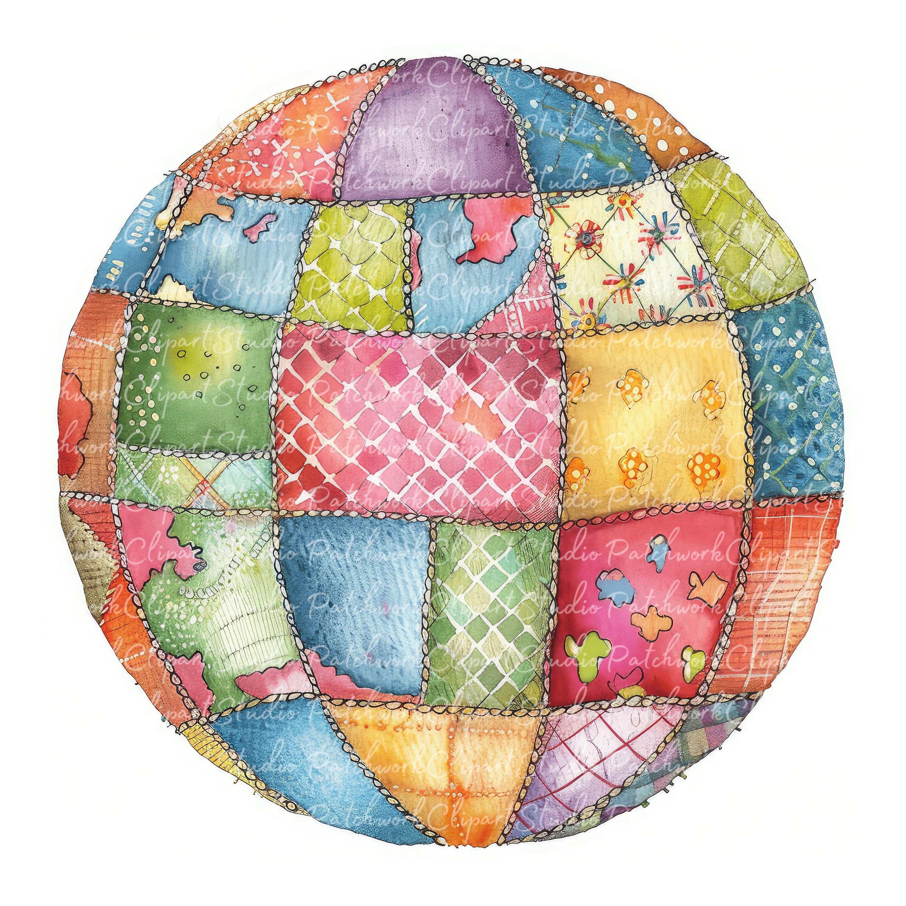 10 Globes Clipart Bundle, PNG & JPG, Printable Patchwork Globe ...