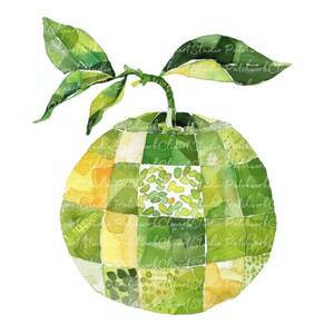 10 Limes Clipart Bundle, PNG & JPG, Printable Patchwork Green Lime ...