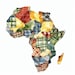 10 Africa Clipart Bundle, PNG & JPG, Printable Patchwork African ...
