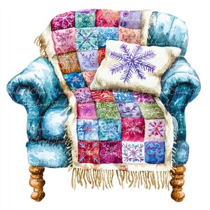 12 Quilted Winter Blanket Clipart Bundle, PNG & JPG, Printable ...