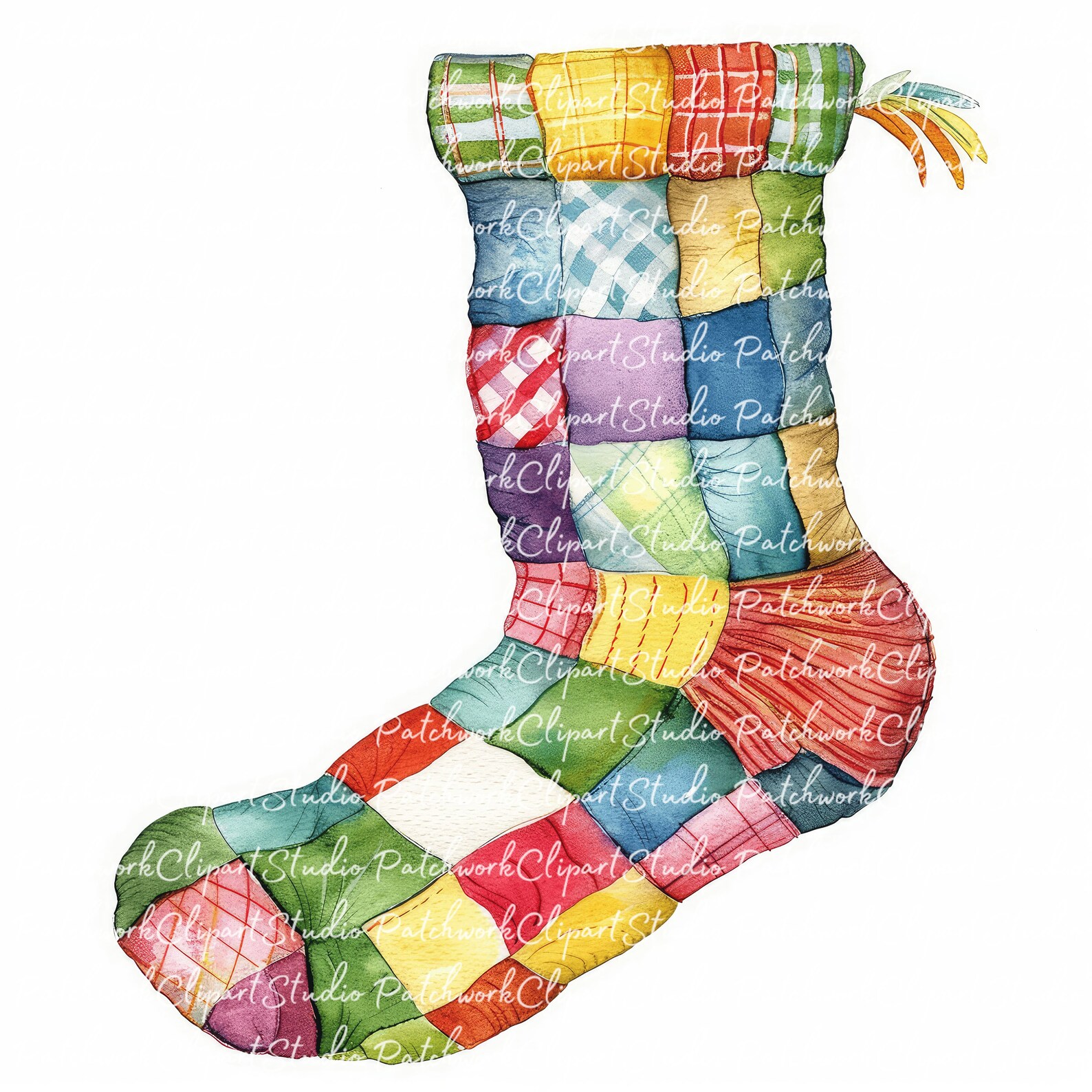 10 Socks Clipart Bundle, PNG & JPG, Printable Patchwork Sock ...