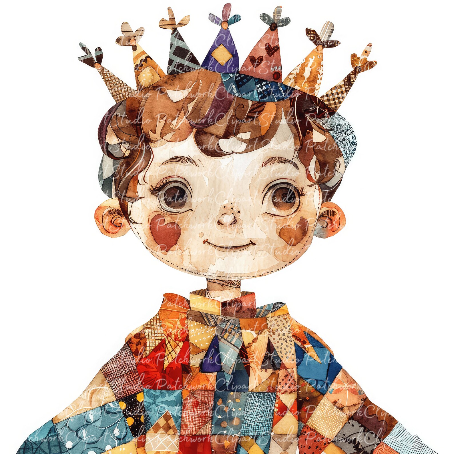 10 Prince Clipart Bundle, PNG & JPG, Printable Patchwork King ...