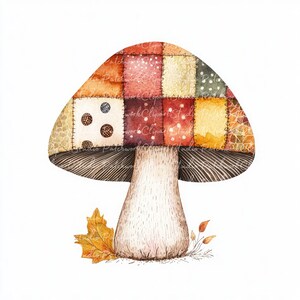 10 Autumn Mushroom Clipart Bundle, PNG & JPG, Fall Mushrooms Printable ...