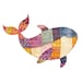 10 Whale Clipart Bundle, PNG & JPG, Printable Patchwork Whale ...