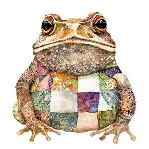 10 Toad Clipart Bundle, PNG & JPG, Printable Patchwork Toad ...