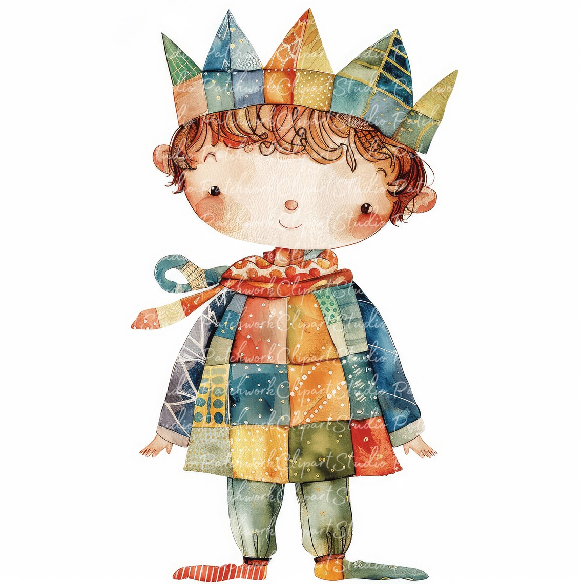 10 Prince Clipart Bundle, PNG & JPG, Printable Patchwork King ...