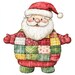 10 Santa Claus Clipart Bundle, PNG & JPG, Printable Patchwork ...