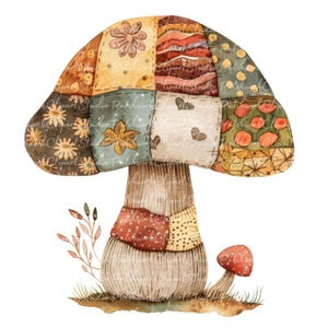 10 Autumn Mushroom Clipart Bundle, PNG & JPG, Fall Mushrooms Printable ...