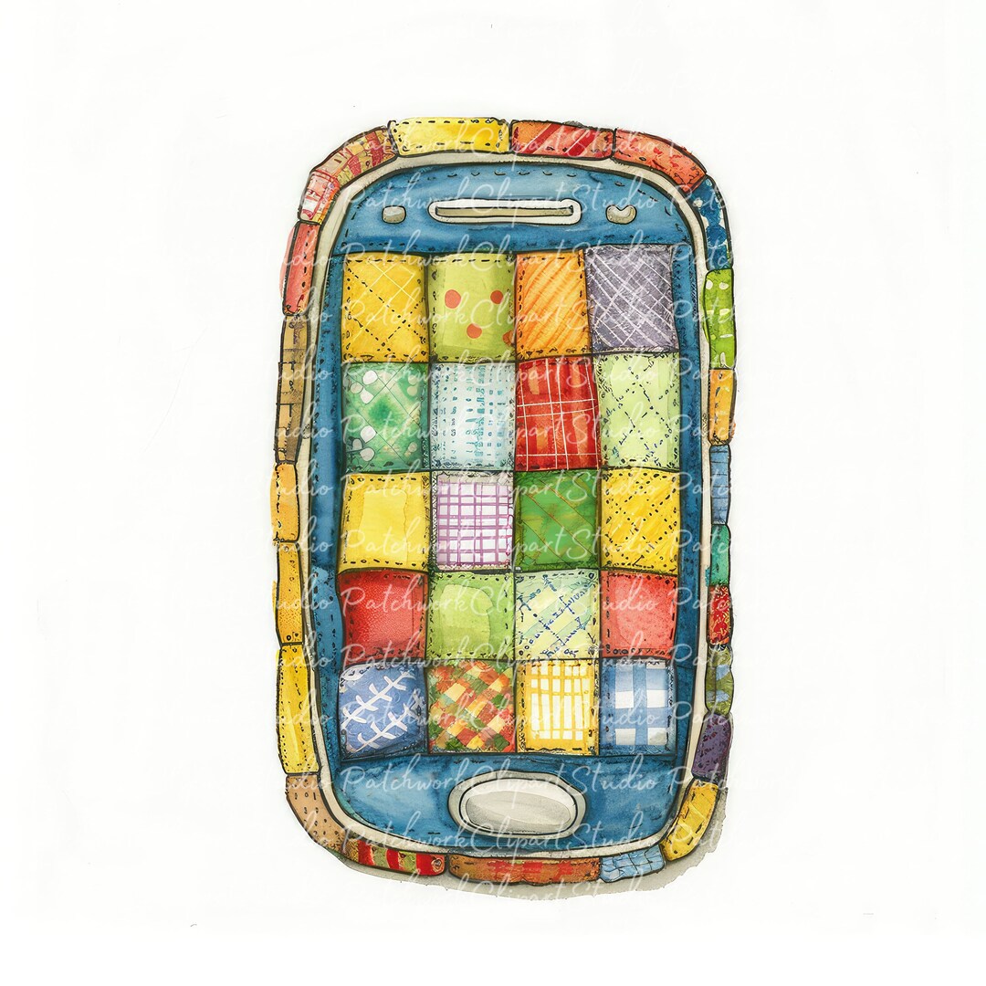 10 Mobile Phone Clipart Bundle, PNG & JPG, Printable Patchwork ...