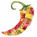 10 Hot Peppers Clipart Bundle, PNG & JPG, Printable Patchwork Pepper ...