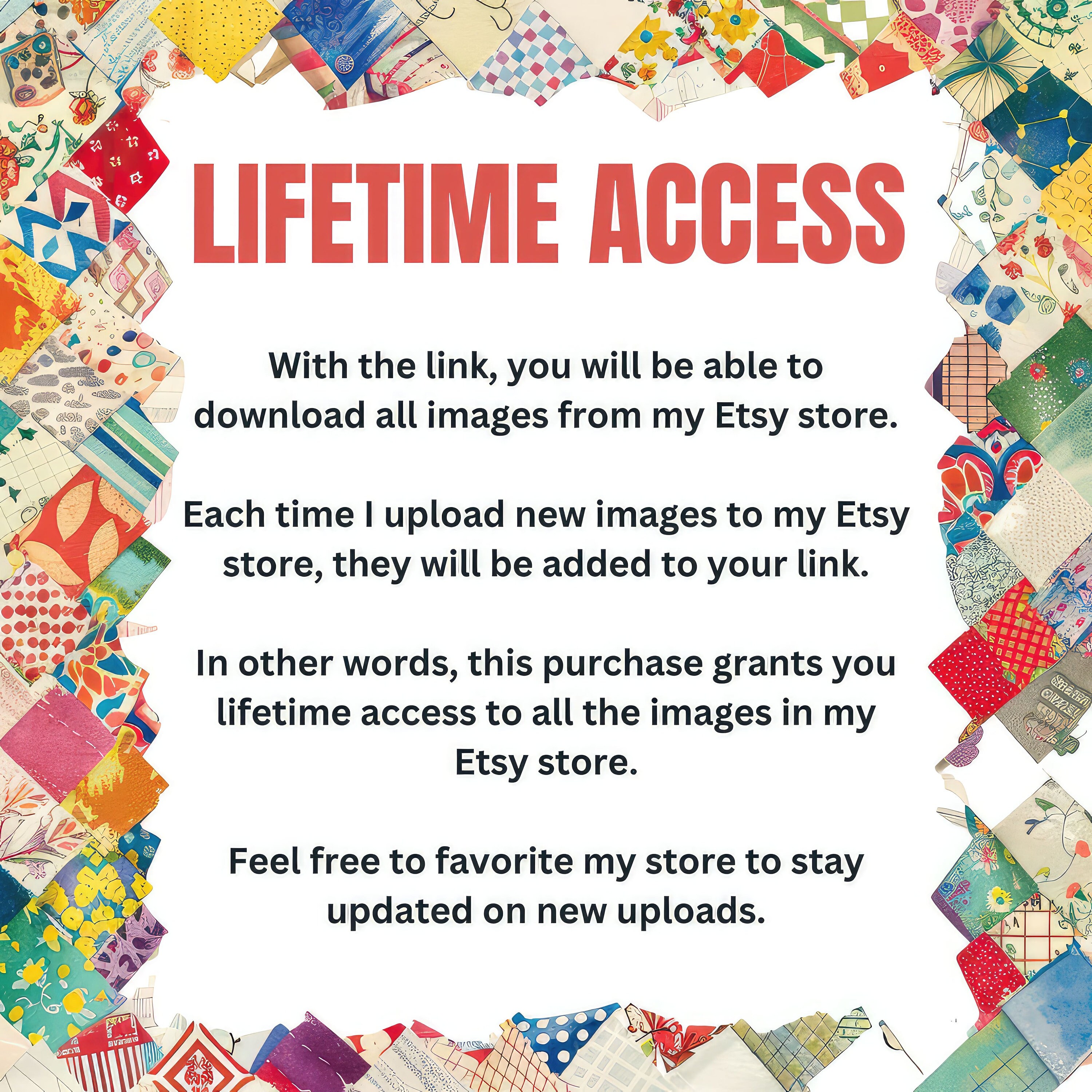 Whole Store Discount Bundle, PNG & JPG, Printable Patchwork Clipart ...