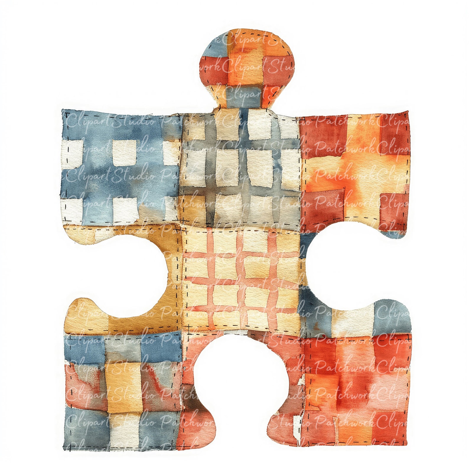 10 Puzzle Piece Clipart Bundle, PNG & JPG, Illustrations, Printable ...