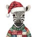 10 Christmas Zebra Clipart Bundle, PNG & JPG, Printable Patchwork ...