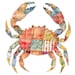 10 Crabs Clipart Bundle, PNG & JPG, Printable Patchwork Crab, Sea ...