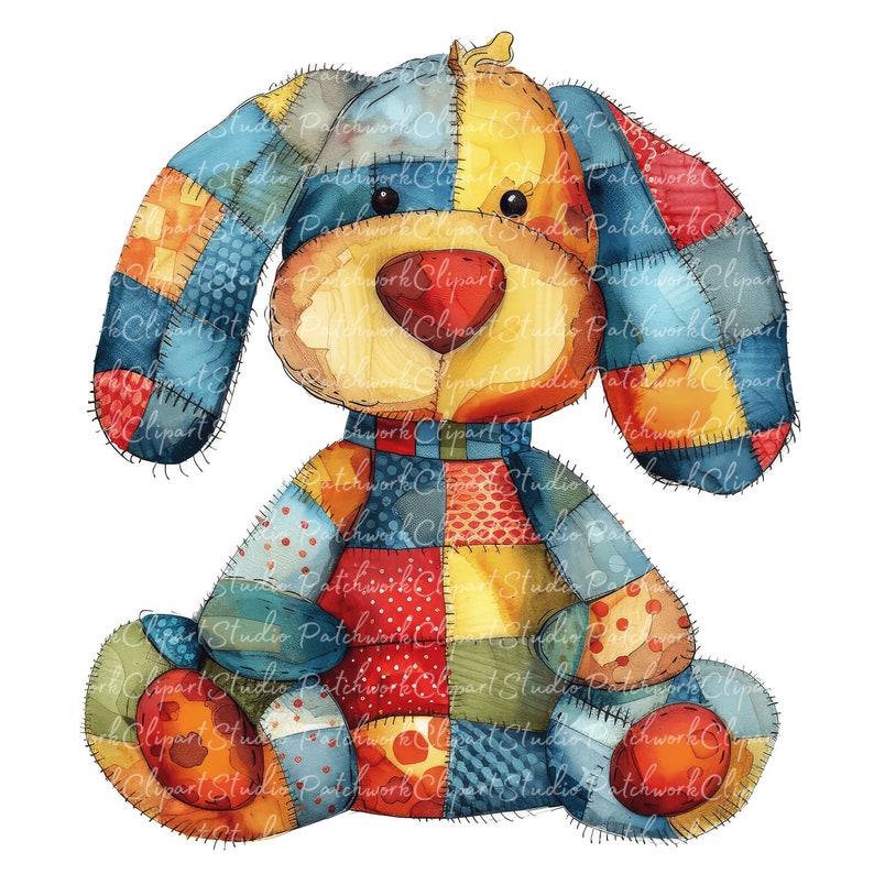 10 Dogs Clipart Bundle, PNG & JPG, Printable Patchwork Dog ...