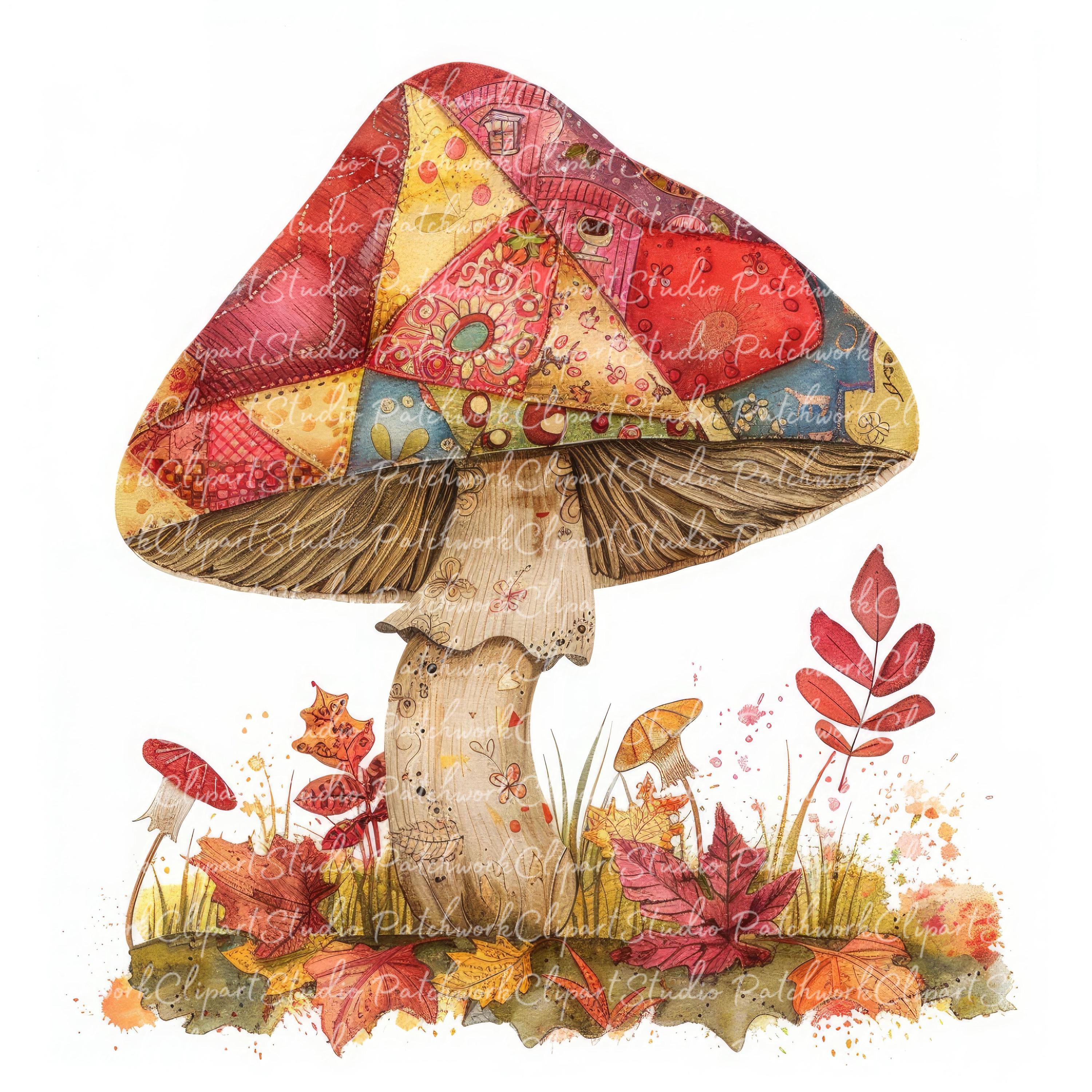10 Autumn Mushroom Clipart Bundle, PNG & JPG, Fall Mushrooms Printable ...