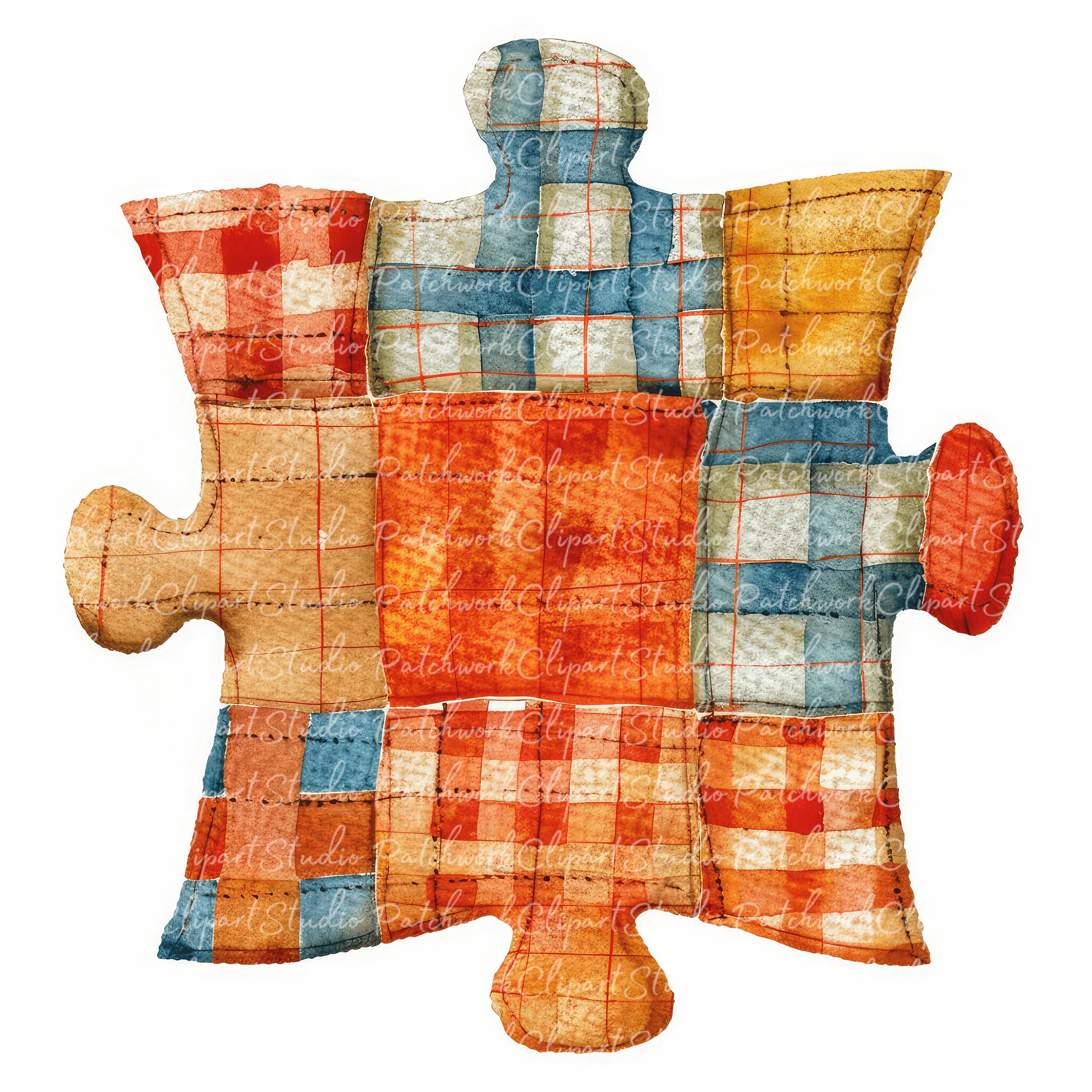 10 Puzzle Piece Clipart Bundle, PNG & JPG, Illustrations, Printable ...