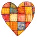 10 Orange Heart Clipart Bundle, PNG & JPG, Printable Patchwork ...